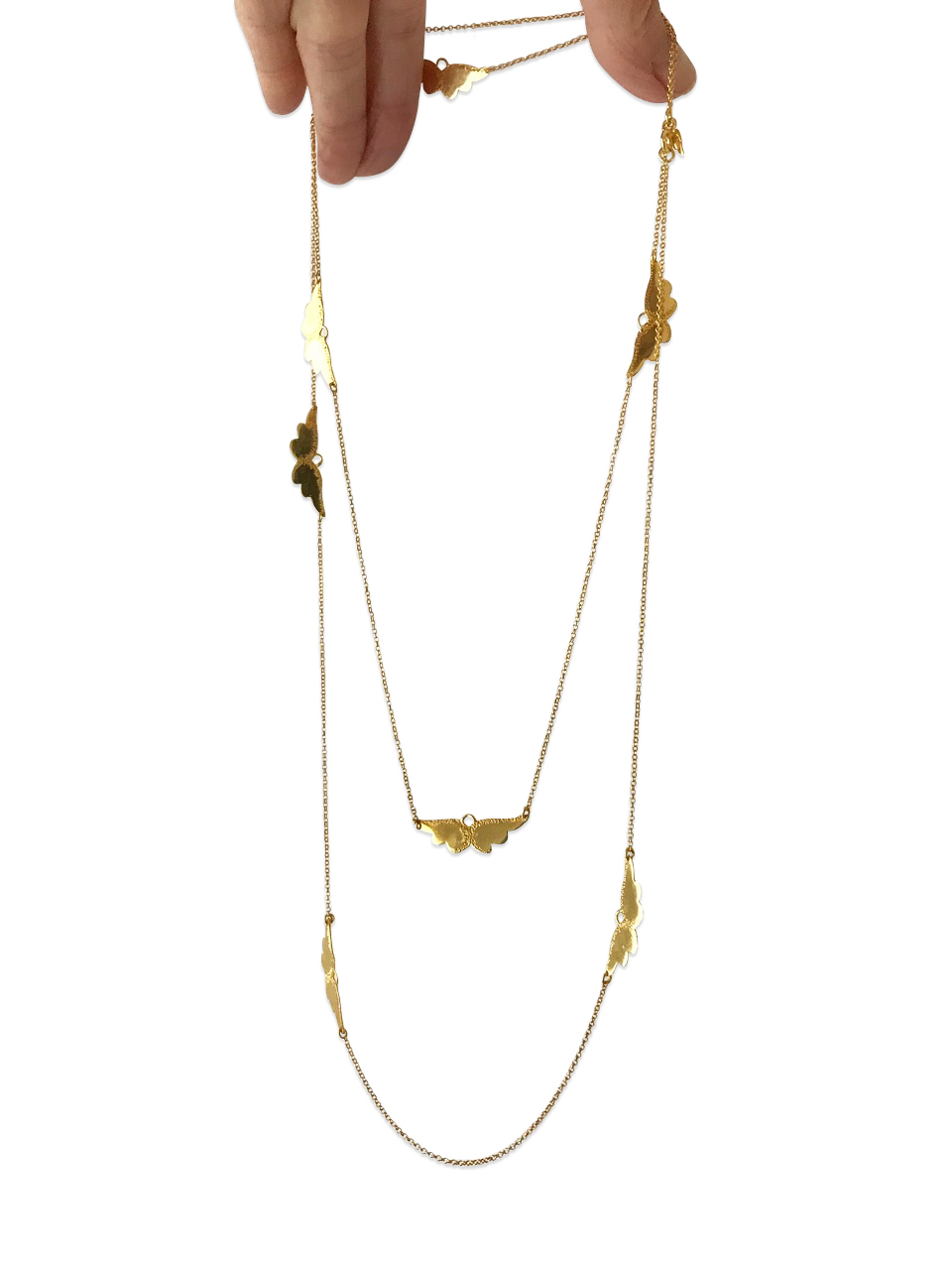 7 ArchAngels Necklace. Gold Angel Wing Chain - Angel Jewellery